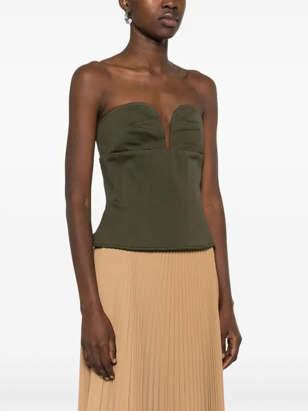 Max Mara Cacao Bustier Top