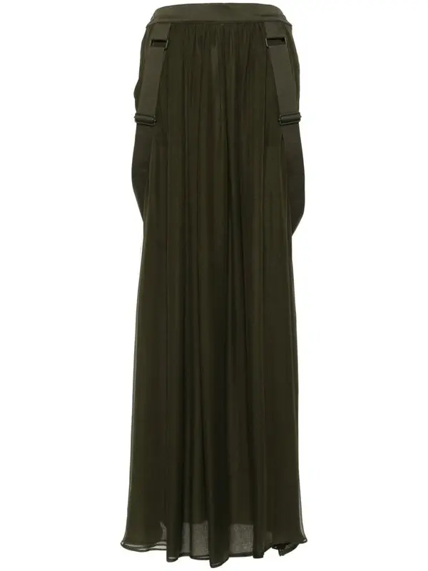 Max Mara Jedy Silk Maxi Skirt - Green