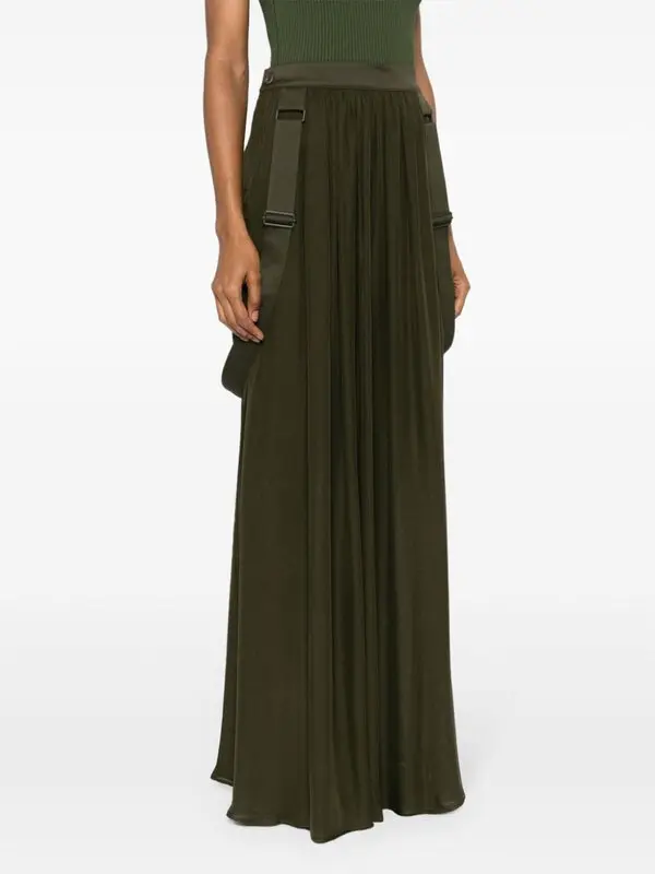Max Mara Jedy Silk Maxi Skirt - Green