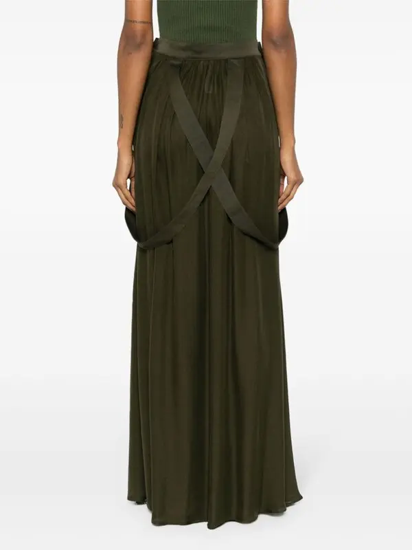 Max Mara Jedy Silk Maxi Skirt - Green