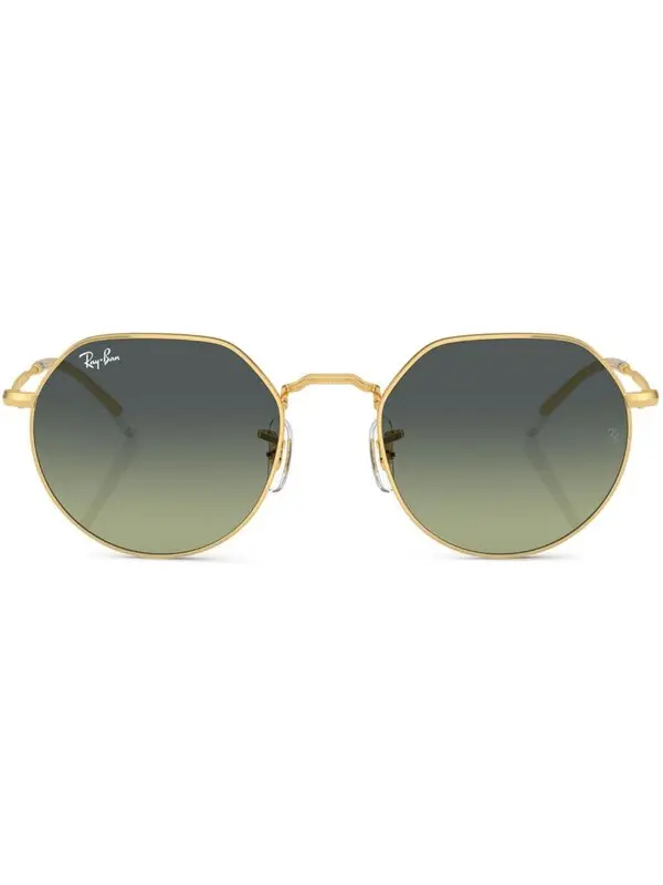 Ray-ban Jack Round-frame Sunglasses - Gold