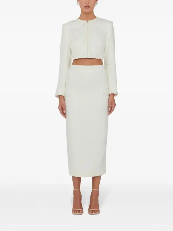 ROTATE BY BIRGER CHRISTENSEN Bouclé Cropped Jacket
