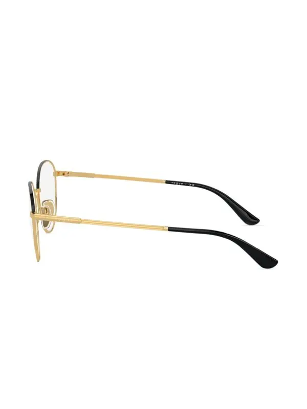 VOGUE EYEWEAR Logo-engraved Round-frame Glasses - Gold