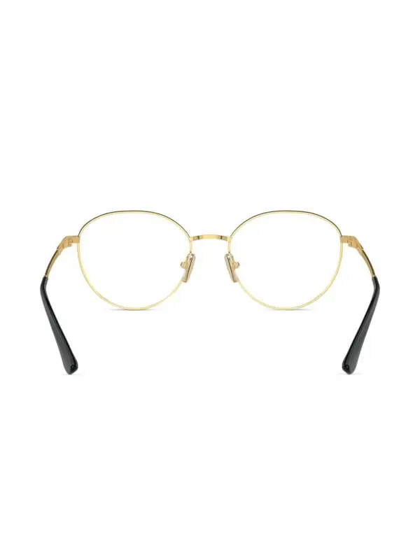 VOGUE EYEWEAR Logo-engraved Round-frame Glasses - Gold