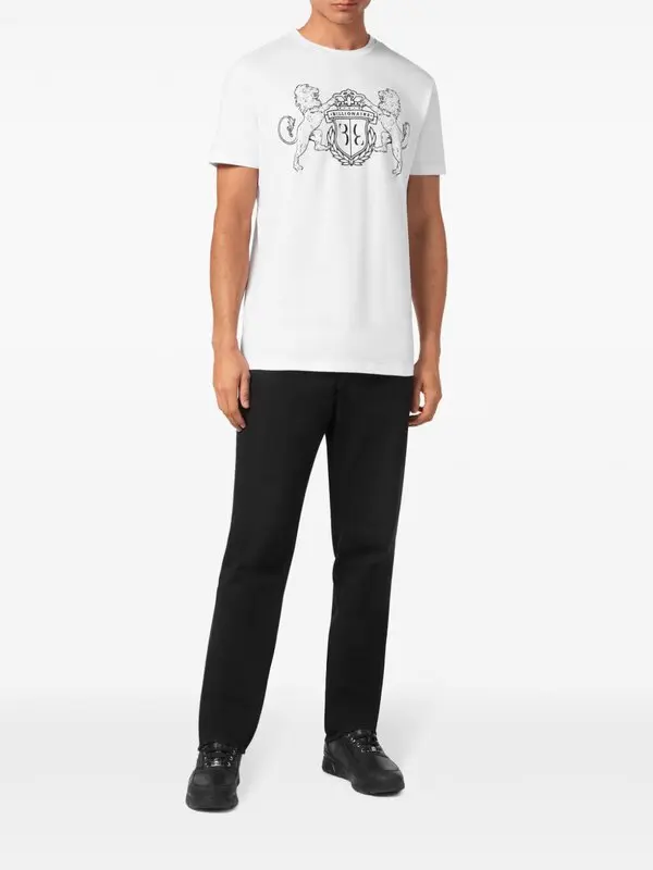 BILLIONAIRE Logo-embroidered Cotton T-shirt