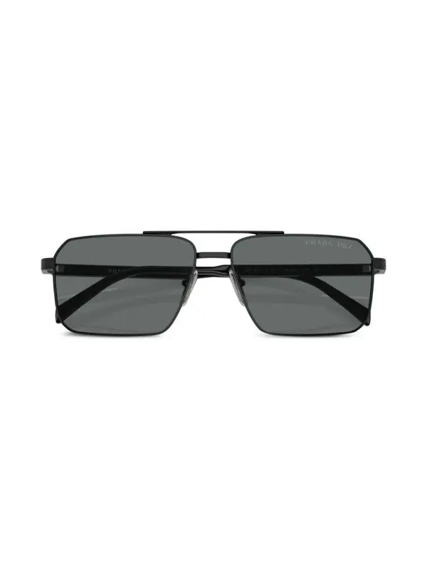 Prada Double-bridge Rectangle-frame Sunglasses