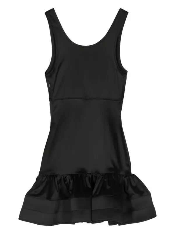 Patou Ruffled Satin Tank Dress