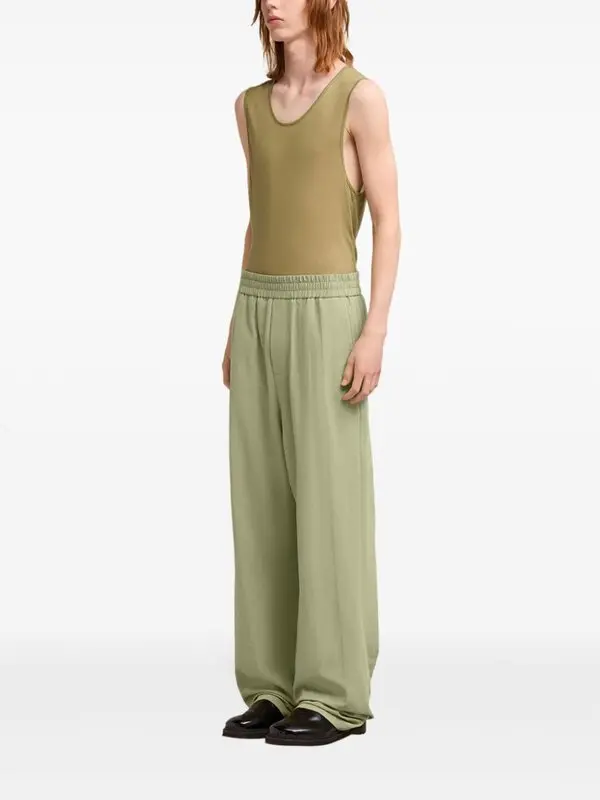 AMI Paris De Coeur Cotton Trousers - Green