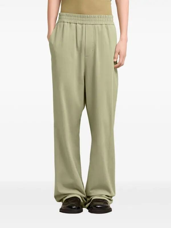 AMI Paris De Coeur Cotton Trousers - Green