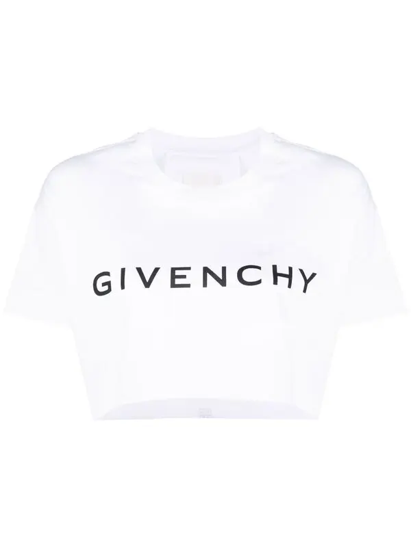 Givenchy Logo-print Cropped T-shirt - White