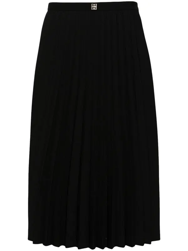 Givenchy 4g-plaque Pleated Midi Skirt