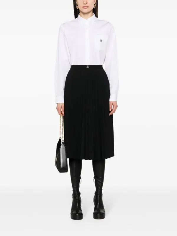 Givenchy 4g-plaque Pleated Midi Skirt