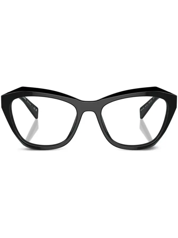 Prada Geometric Frame Eyeglasses - Black