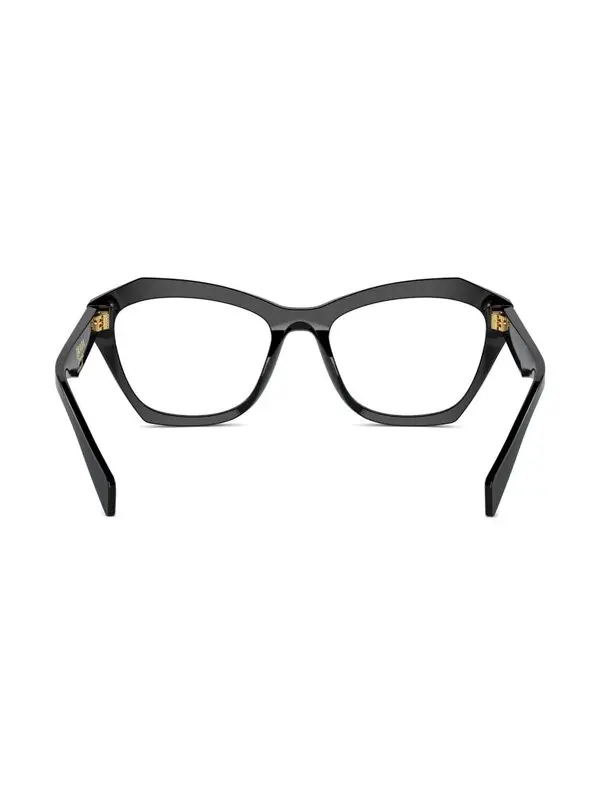 Prada Geometric Frame Eyeglasses - Black