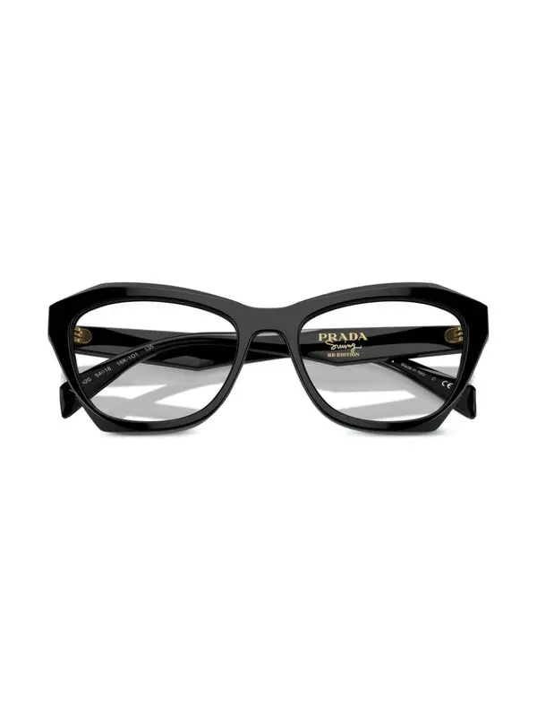 Prada Geometric Frame Eyeglasses - Black