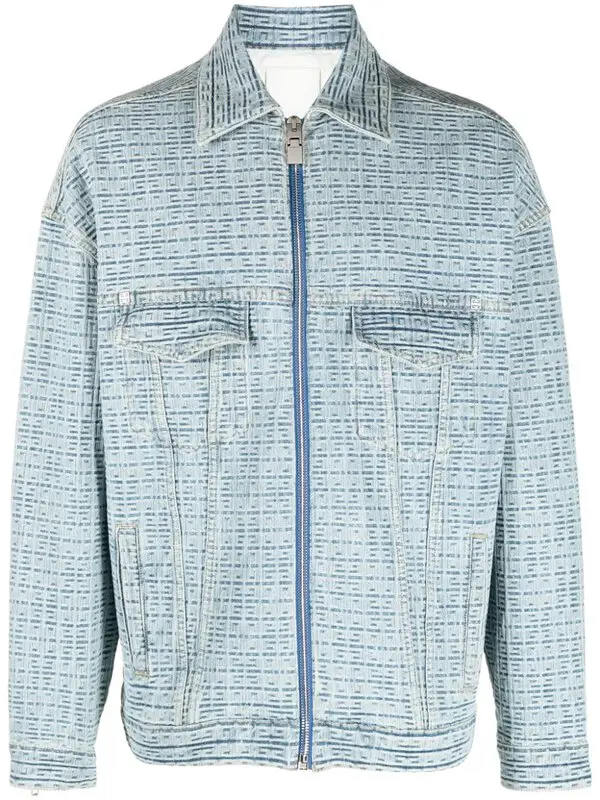 Givenchy 4g-embossed Denim Jacket