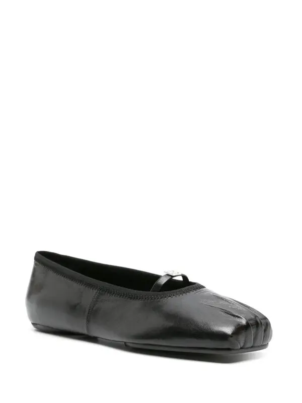 Givenchy 4g-plaque Pleated Ballerina Shoes