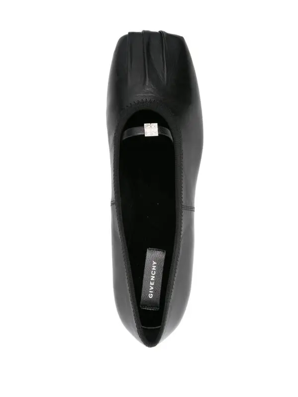 Givenchy 4g-plaque Pleated Ballerina Shoes