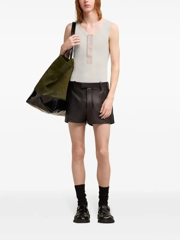 AMI Paris Ribbed Cotton Tank Top