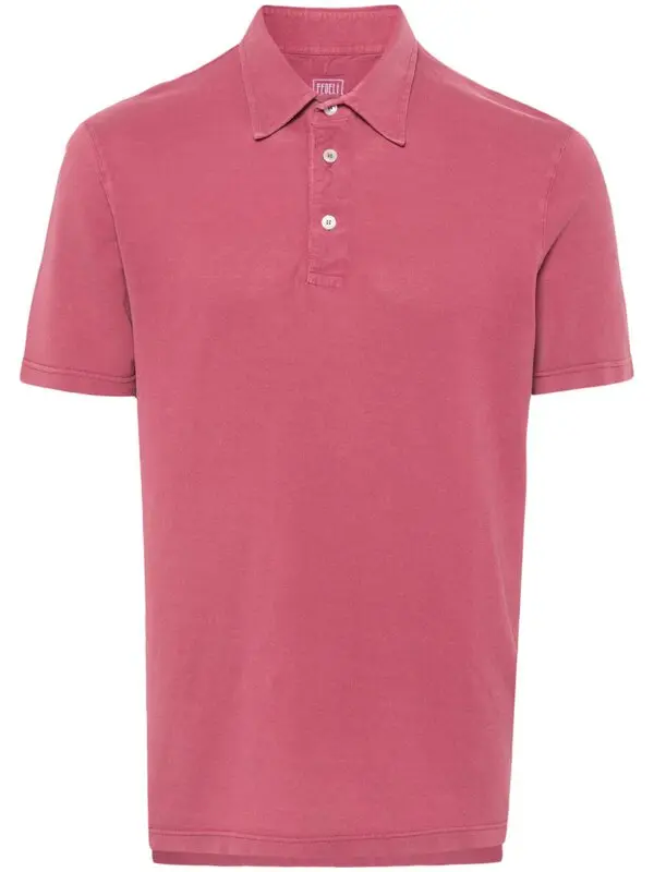 Fedeli Piqué-weave Polo Shirt - Pink