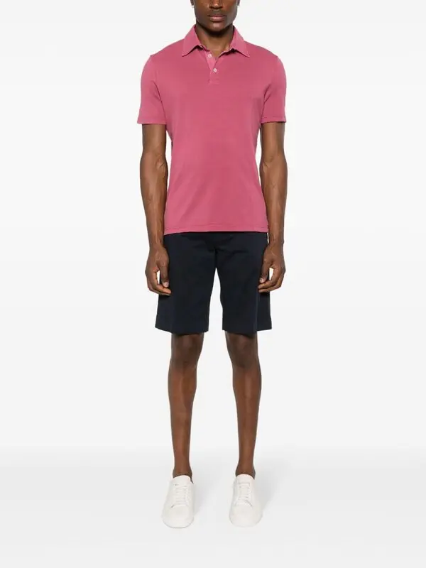 Fedeli Piqué-weave Polo Shirt - Pink