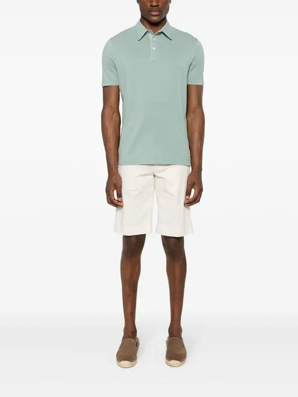 Fedeli Piqué-weave Polo Shirt - Green