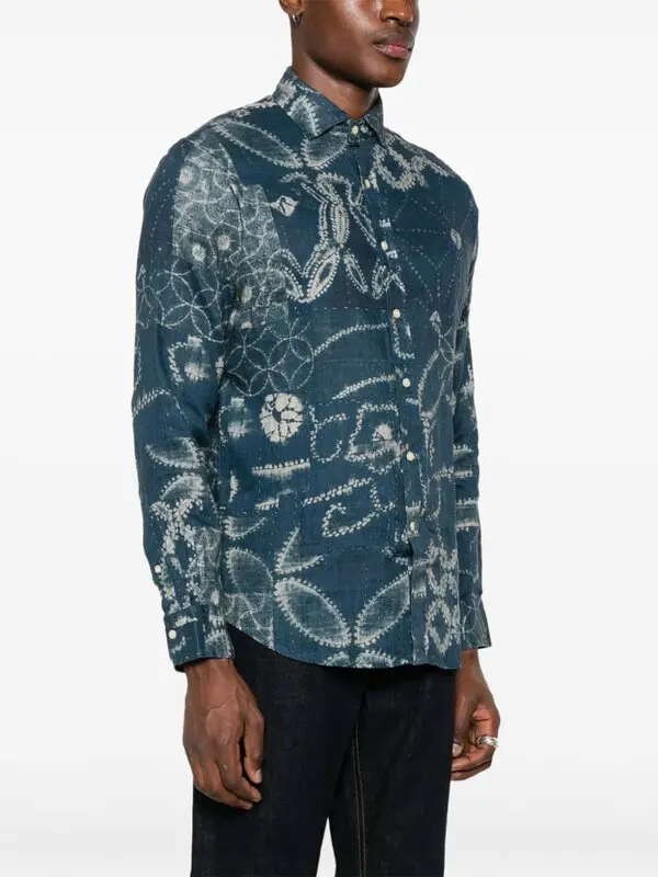 Polo Ralph Lauren Abstract-print Linen Shirt