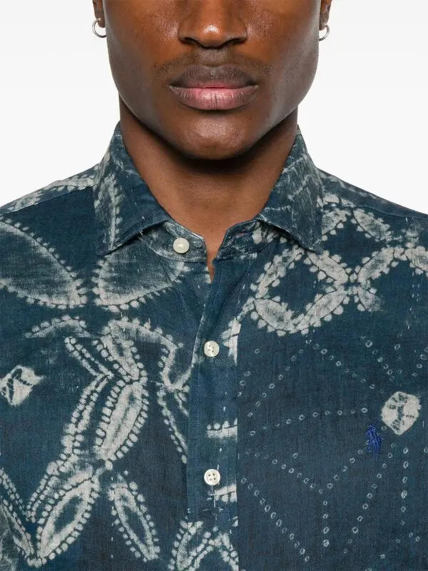 Polo Ralph Lauren Abstract-print Linen Shirt