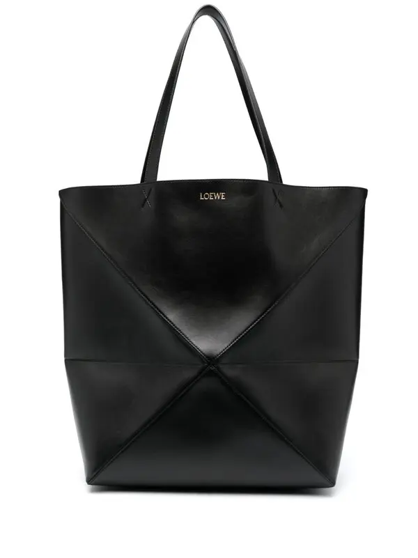 Loewe Puzzle Fold Tote Bag - Black