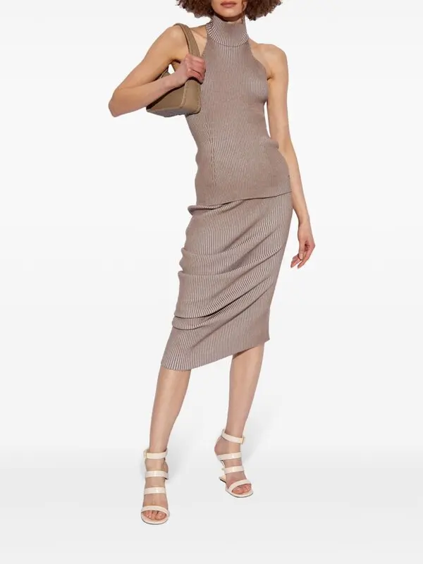 Fendi Rib-knit Wool Pencil Skirt