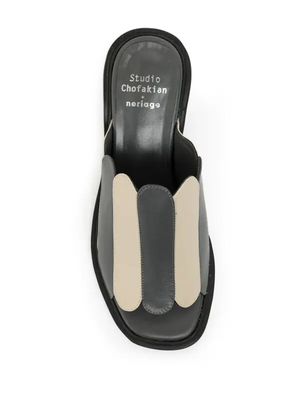 STUDIO CHOFAKIAN Studio 125 45mm Leather Sandals - Grey