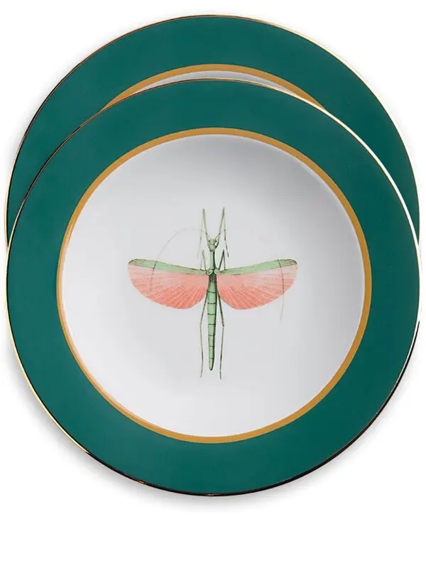 La DoubleJ Libellula Soup Plates - Green