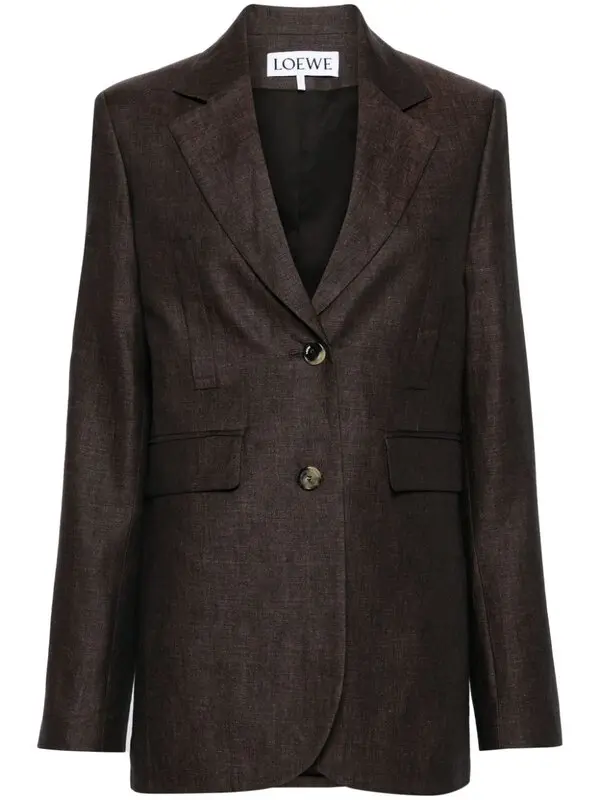 Loewe Single-breasted Linen Blazer