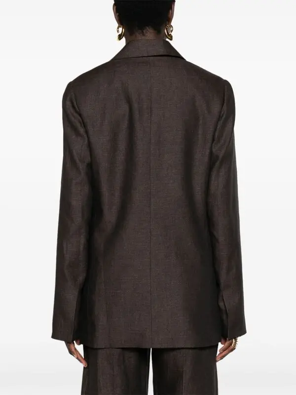Loewe Single-breasted Linen Blazer