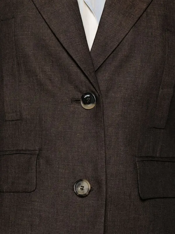 Loewe Single-breasted Linen Blazer