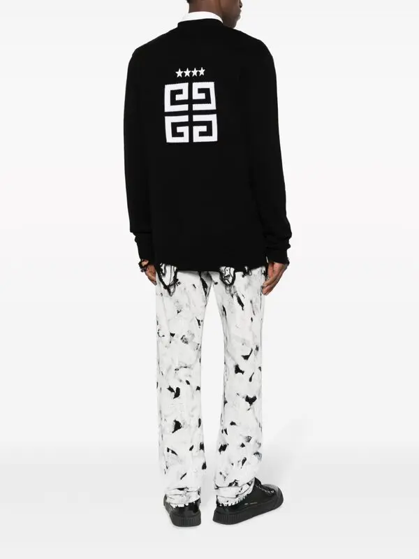 Givenchy 4g-motif Cotton Jumper - Black
