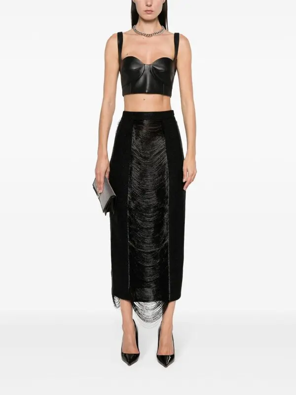 Alexander McQueen Fringe-detail Panelled Skirt