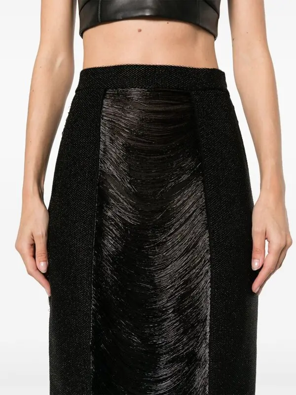 Alexander McQueen Fringe-detail Panelled Skirt