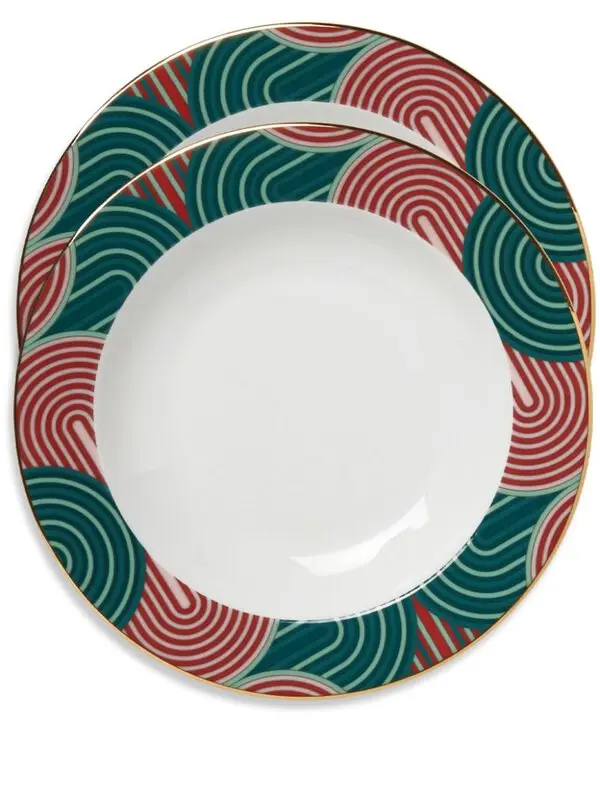 La DoubleJ Slinky Soup Plates - Green