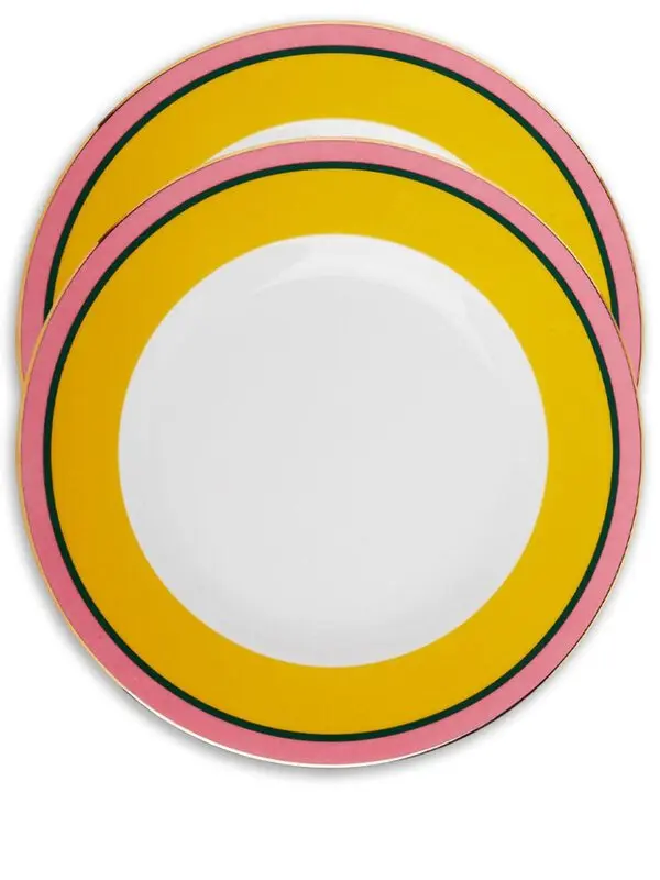 La DoubleJ Rainbow Dinner Plates - Yellow
