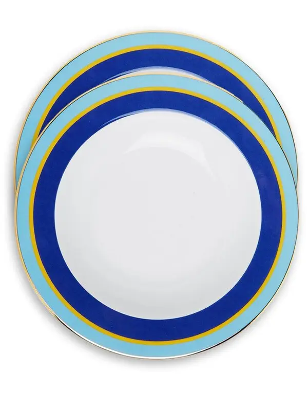 La DoubleJ Rainbow Soup Plates - Blue