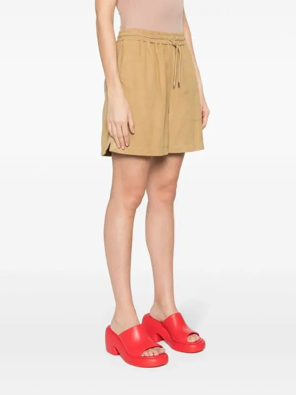 Loewe Logo-patch Leather Shorts