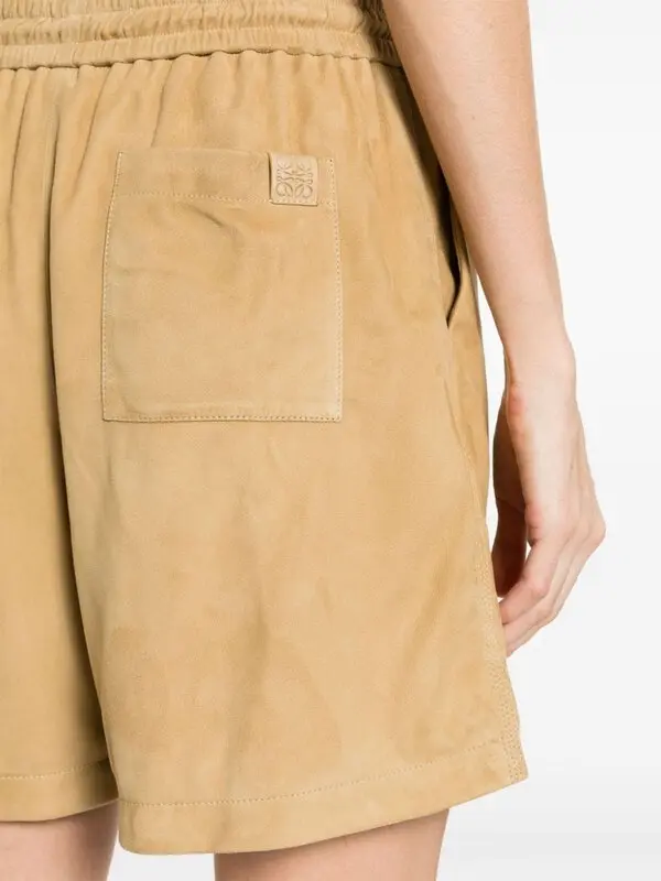 Loewe Logo-patch Leather Shorts