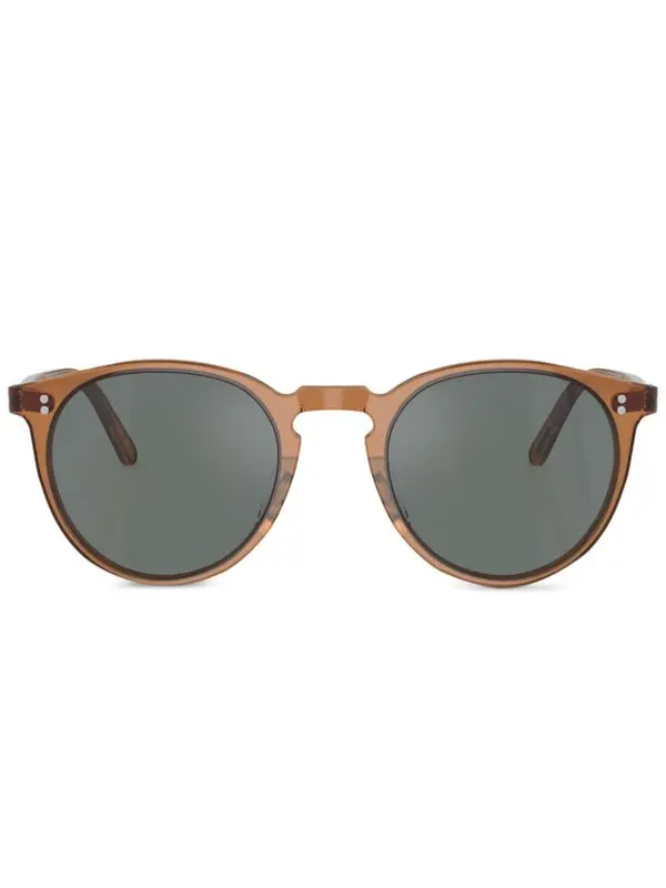 Oliver Spencer O'malley Sun Panto Frame Sunglasses - Brown