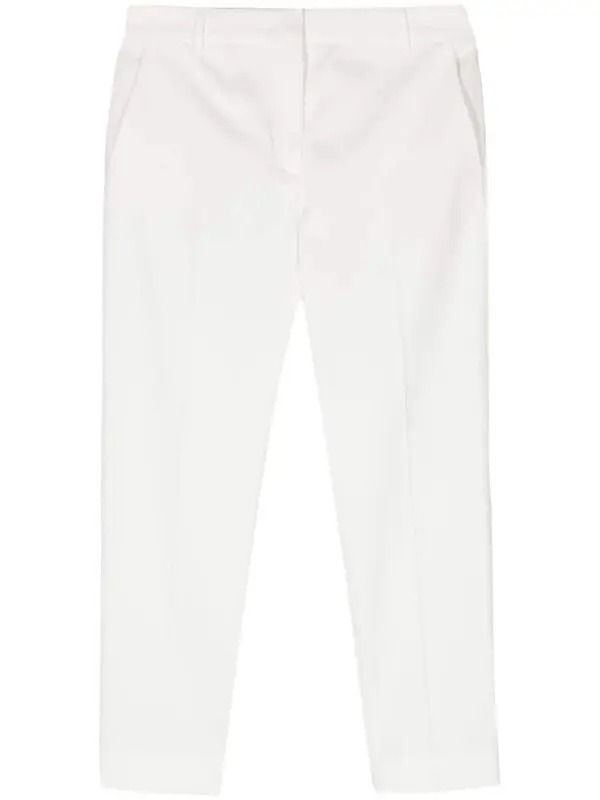 Max Mara Lince Mid-rise Tapered Trousers - White