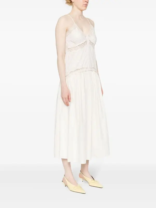 TWINSET Floral-embroidered Midi Dress