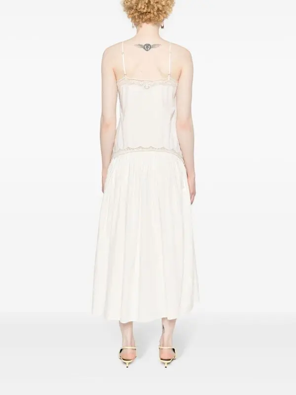 TWINSET Floral-embroidered Midi Dress