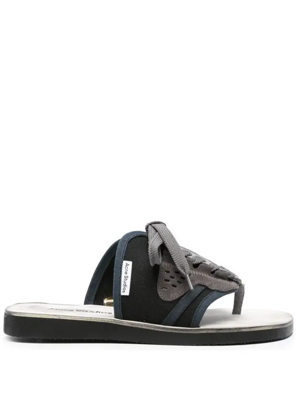 Acne Studios Panelled Lace-up Flip Flops