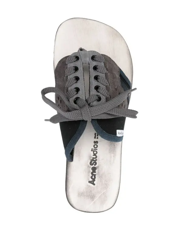 Acne Studios Panelled Lace-up Flip Flops