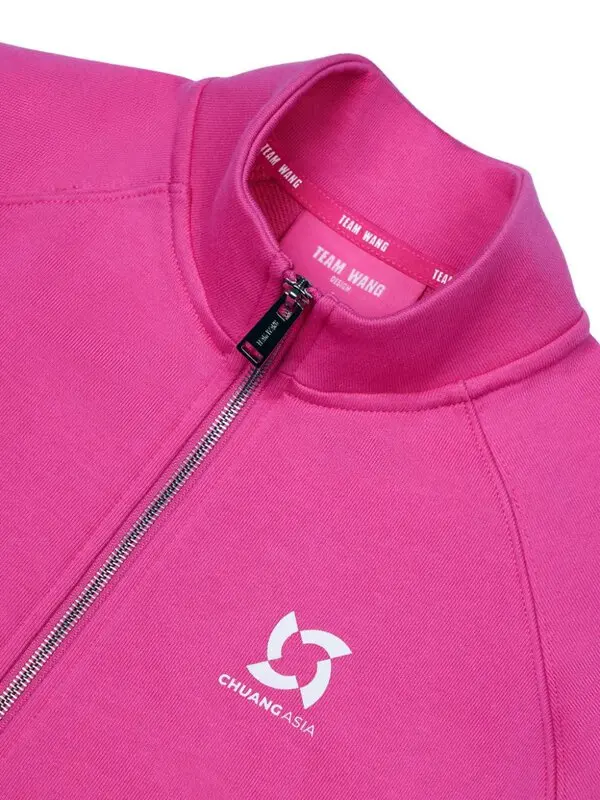 TEAM WANG DESIGN Logo-print Zipped Track Jacket - Pink